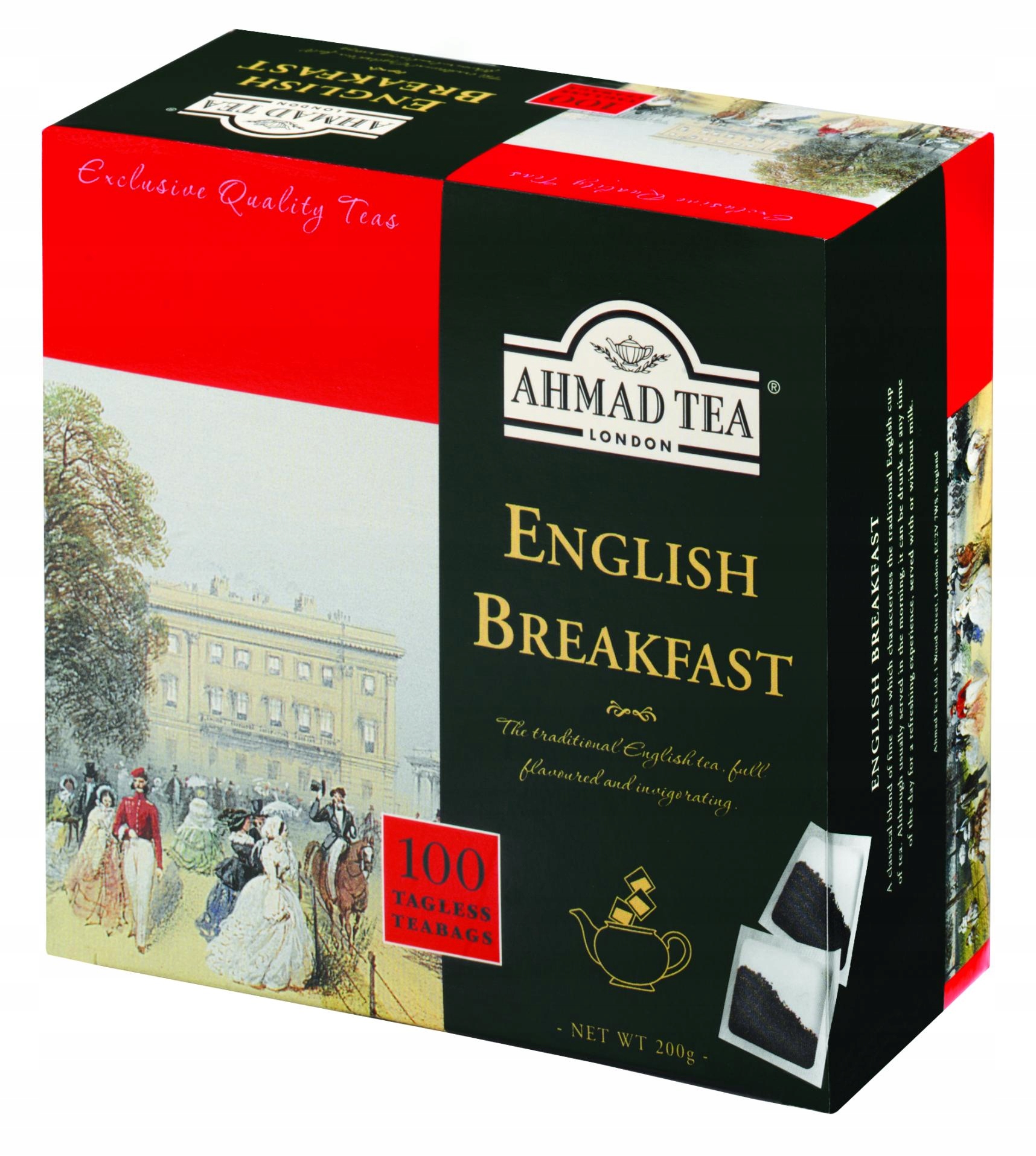 English Breakfast fekete tea Ahmad Tea 100 filteres, (054881008167 ...