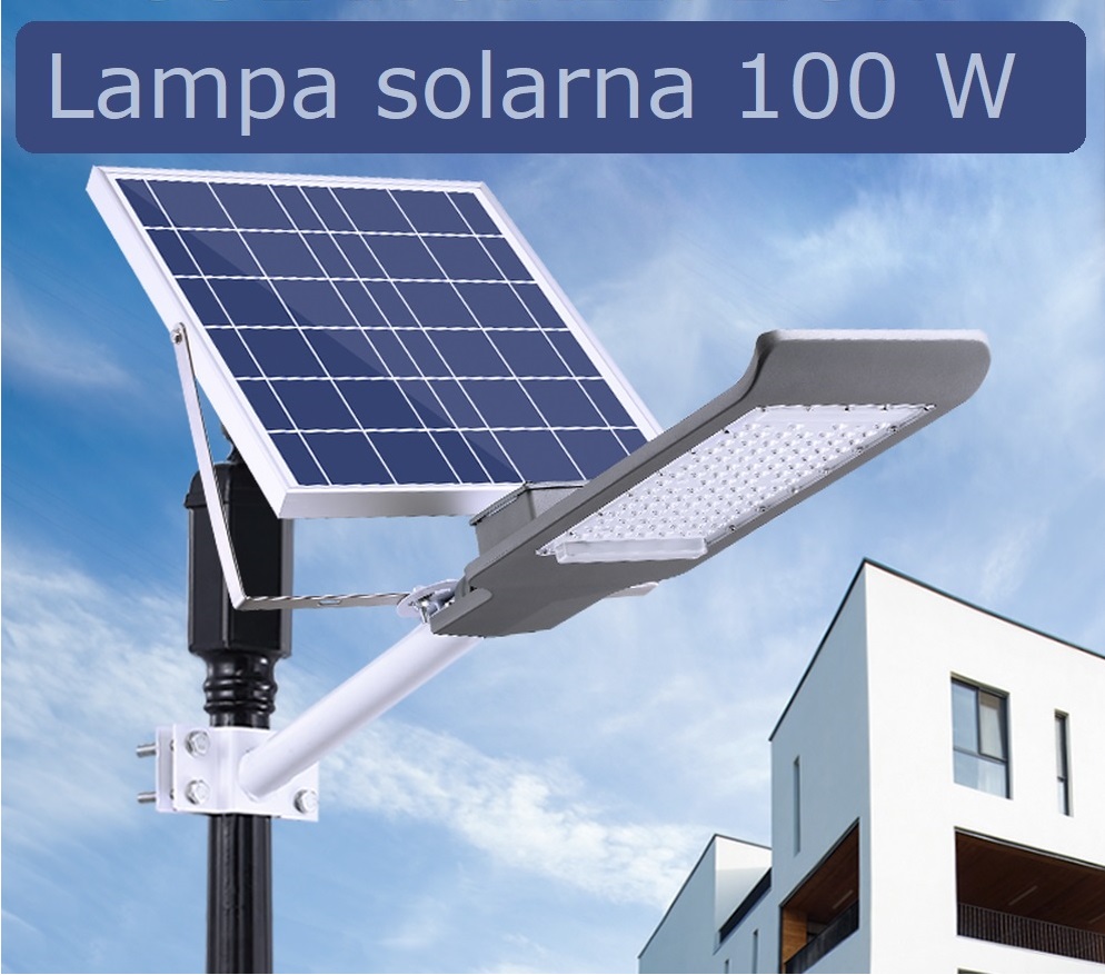 LAMPA SOLARNA Uliczna z pilotem 5500 lm 100W LED 7906452960 - Allegro.pl