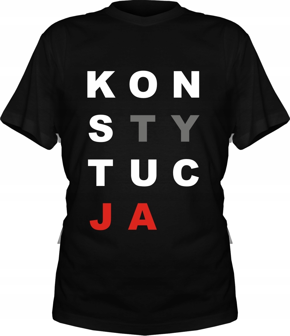 Koszulka z nadrukiem KONSTYTUCJA koszulki M • Cena, Opinie • T-shirty 7564145405 • Allegro