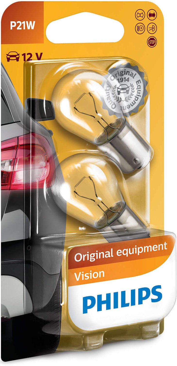PHILIPS VISION P21W 12V 21W blister 2sz 12498B2 8711500055491 za 4 ...