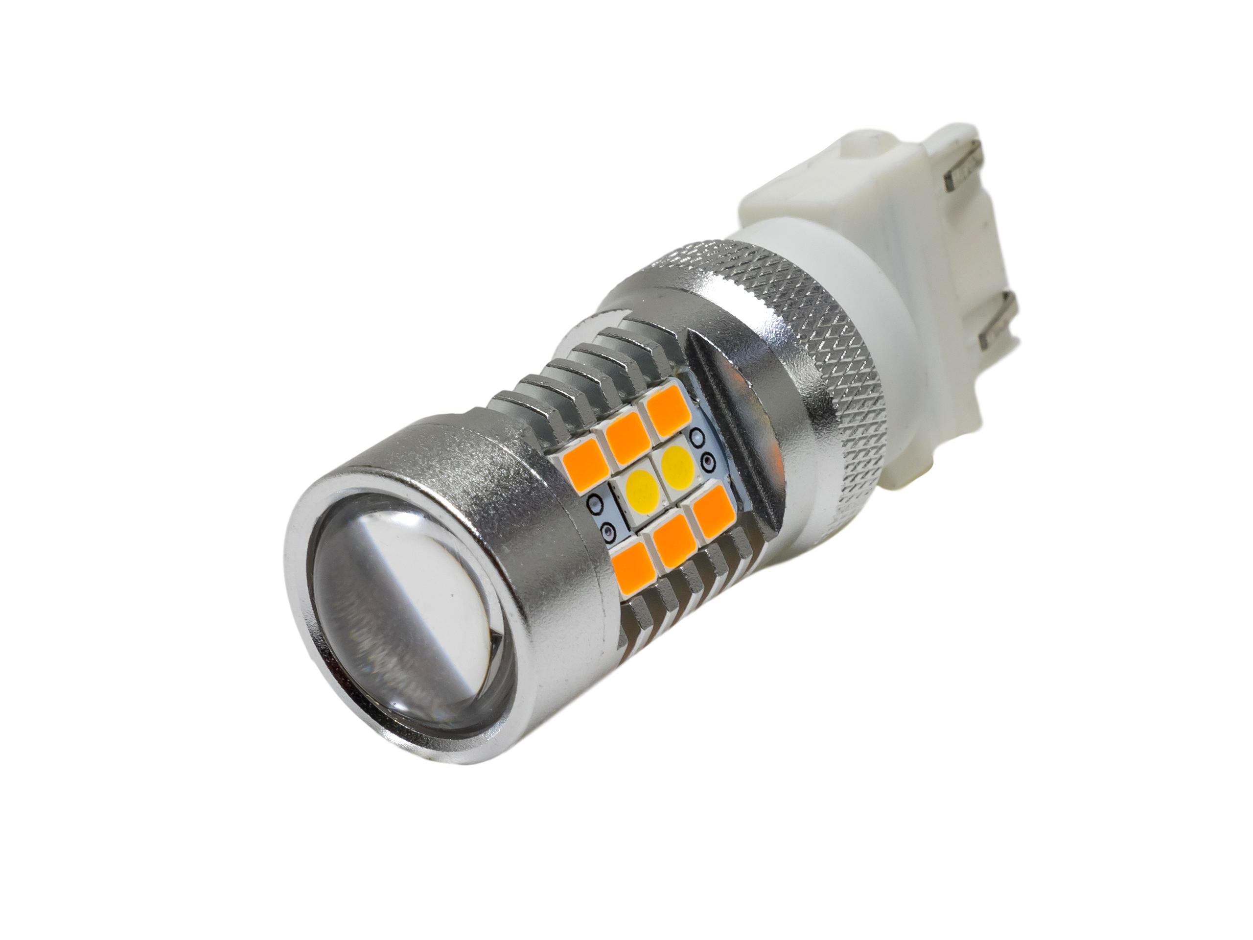 Żarówka Dual Color LED SMD P27/7W 3157 3457 3757 - 7110368753 ...