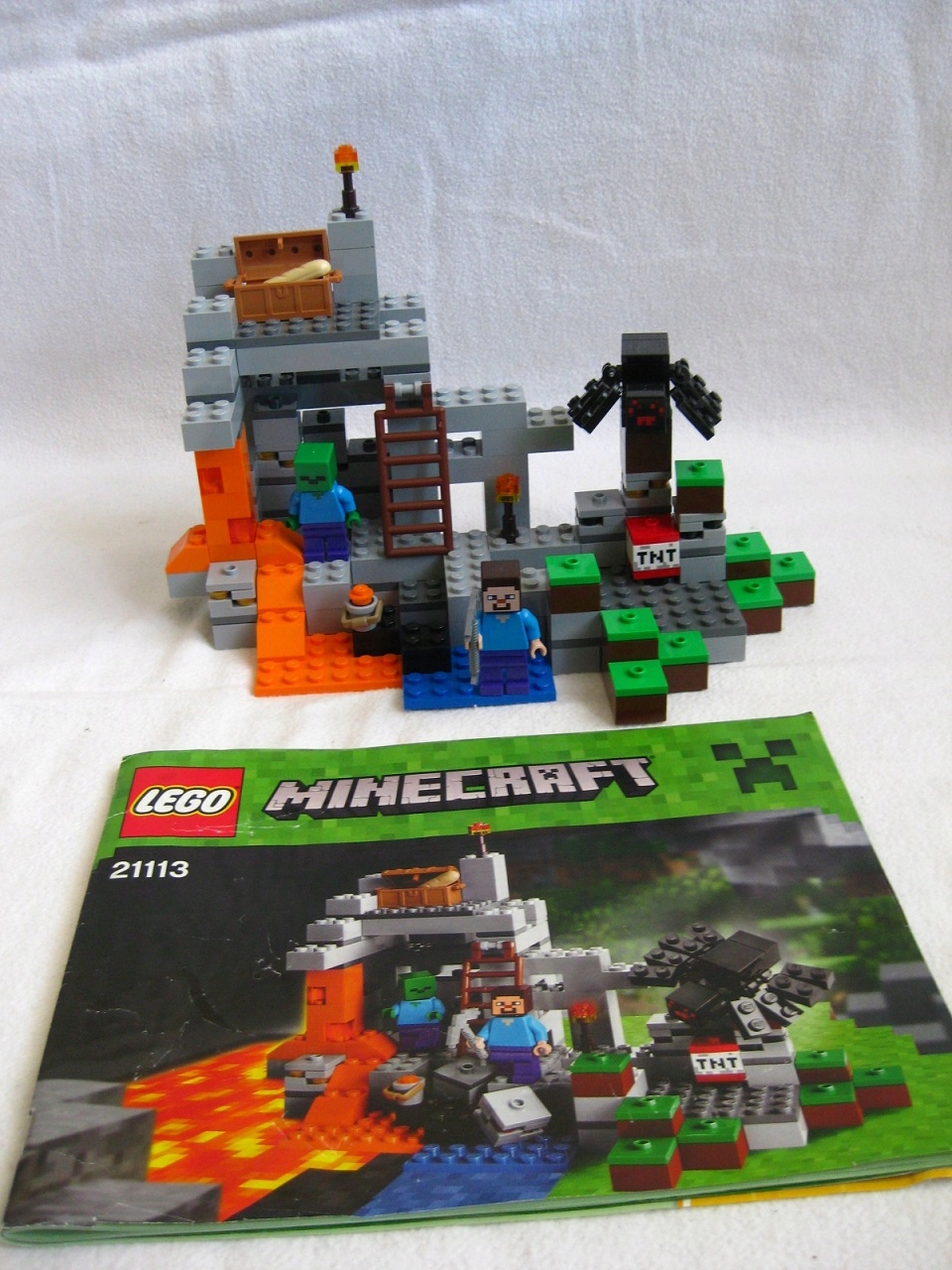 Lego Minecraft 21113 The Cave Jaskinia 100% 2 - 7589819168 - oficjalne ...