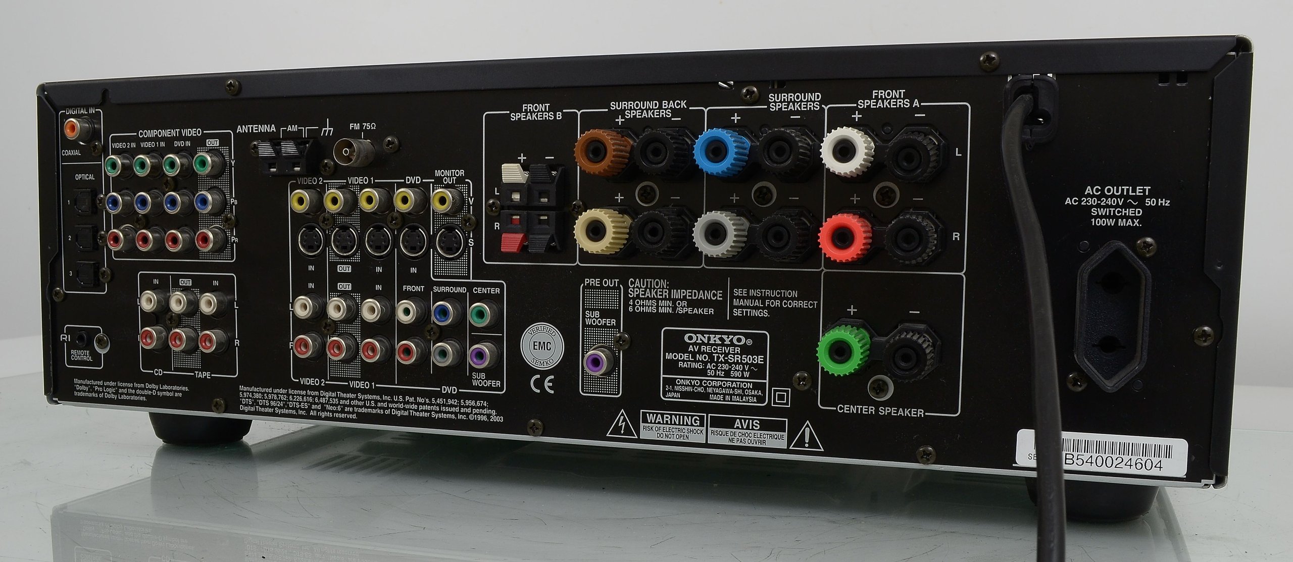 ONKYO TX-SR503E Cyfrowy amplituner 7,1 / DTS / RDS - 7235211574 - oficjalne archiwum allegro