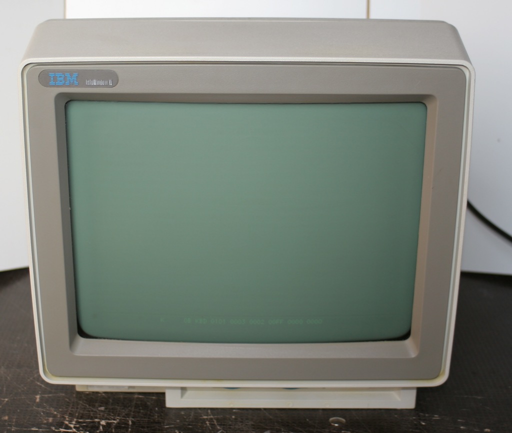 RETRO IBM 3486 GREEN CRT TWINAX TERMINAL / SPRAWNY - 7411437441 ...