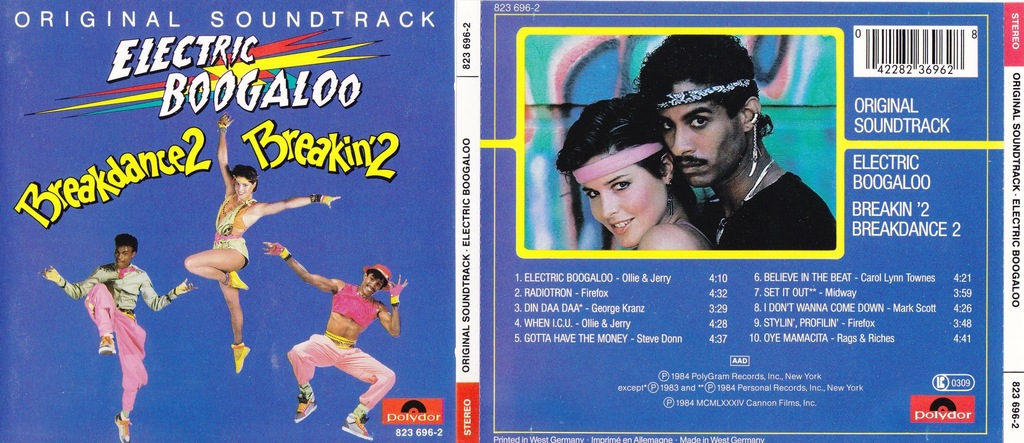 Breakin' 2 Breakdance 2 Electric Boogaloo OST - 7190973848 - oficjalne ...