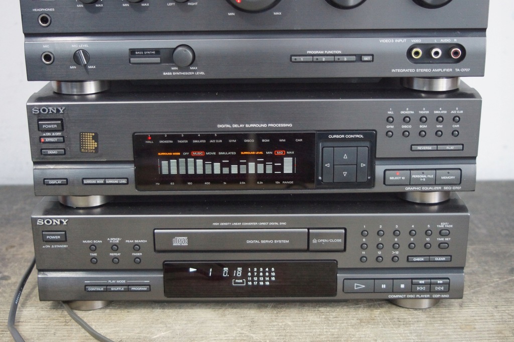 WIEŻA SONY CDP-M43, ST-D707,TA-D707,SEQ-D707 - 7680717566 - oficjalne ...