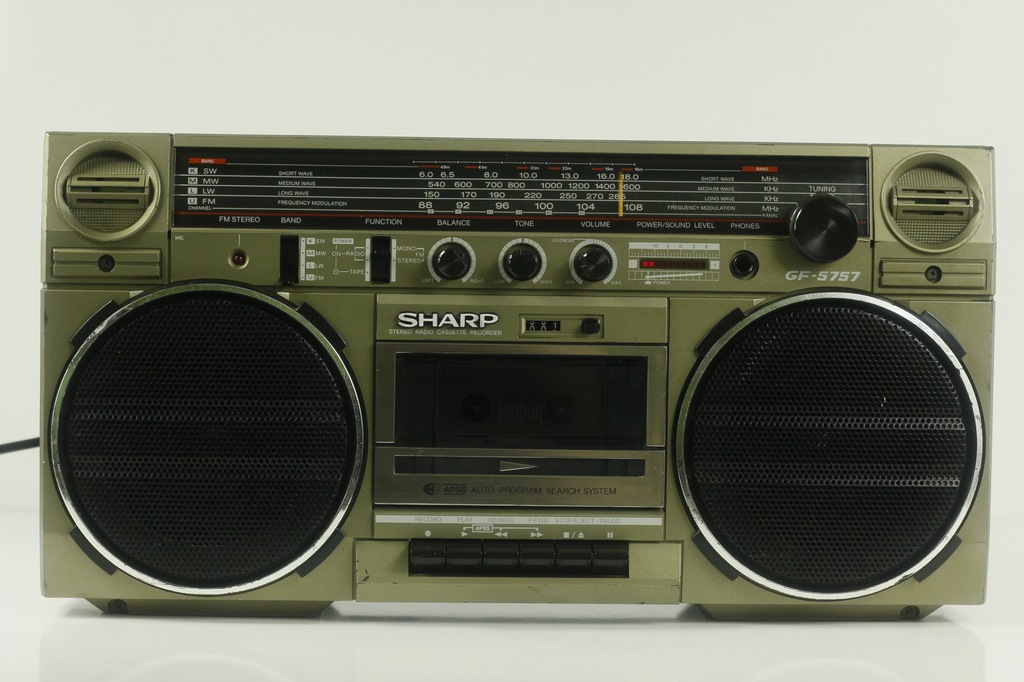 RADIOMAGNETOFON SHARP GF-5757 - 7249199536 - oficjalne archiwum Allegro