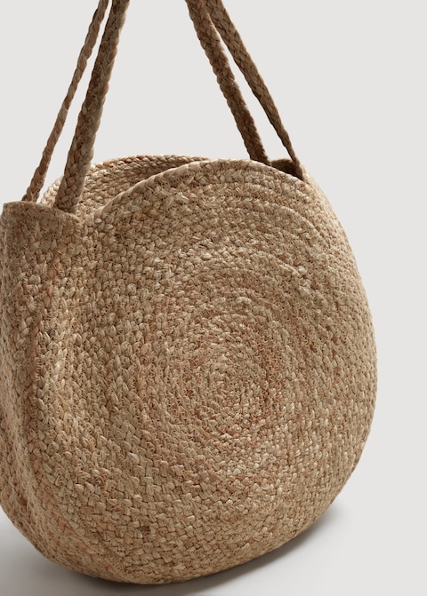 Mango okrągła torba worek z juty - 7389218796 - oficjalne archiwum Allegro