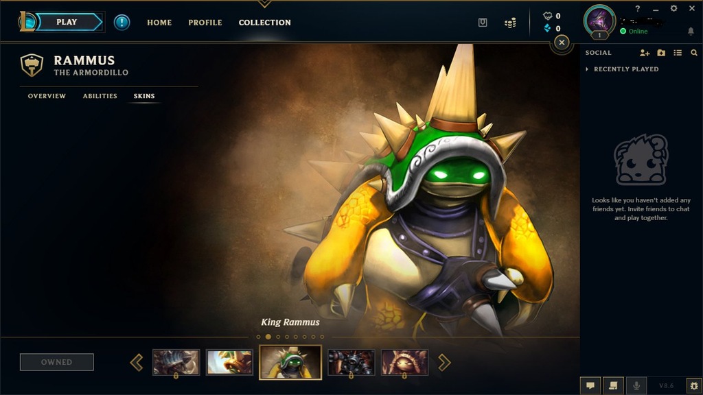 Konto League of Legends KING RAMMUS KRÓL lol EUW - 7334782407 ...