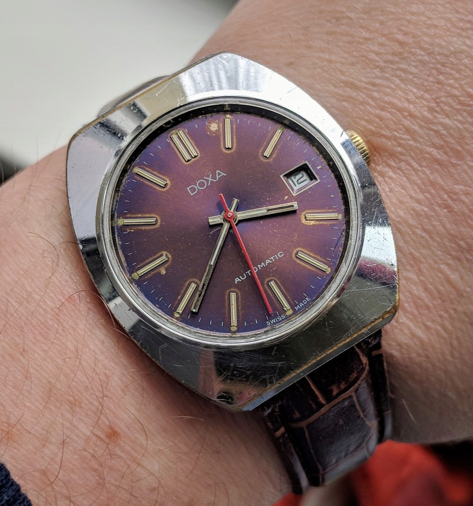 Zegarek męski Doxa Automatic ETA 2873 lata 70-te - 7772356399 ...