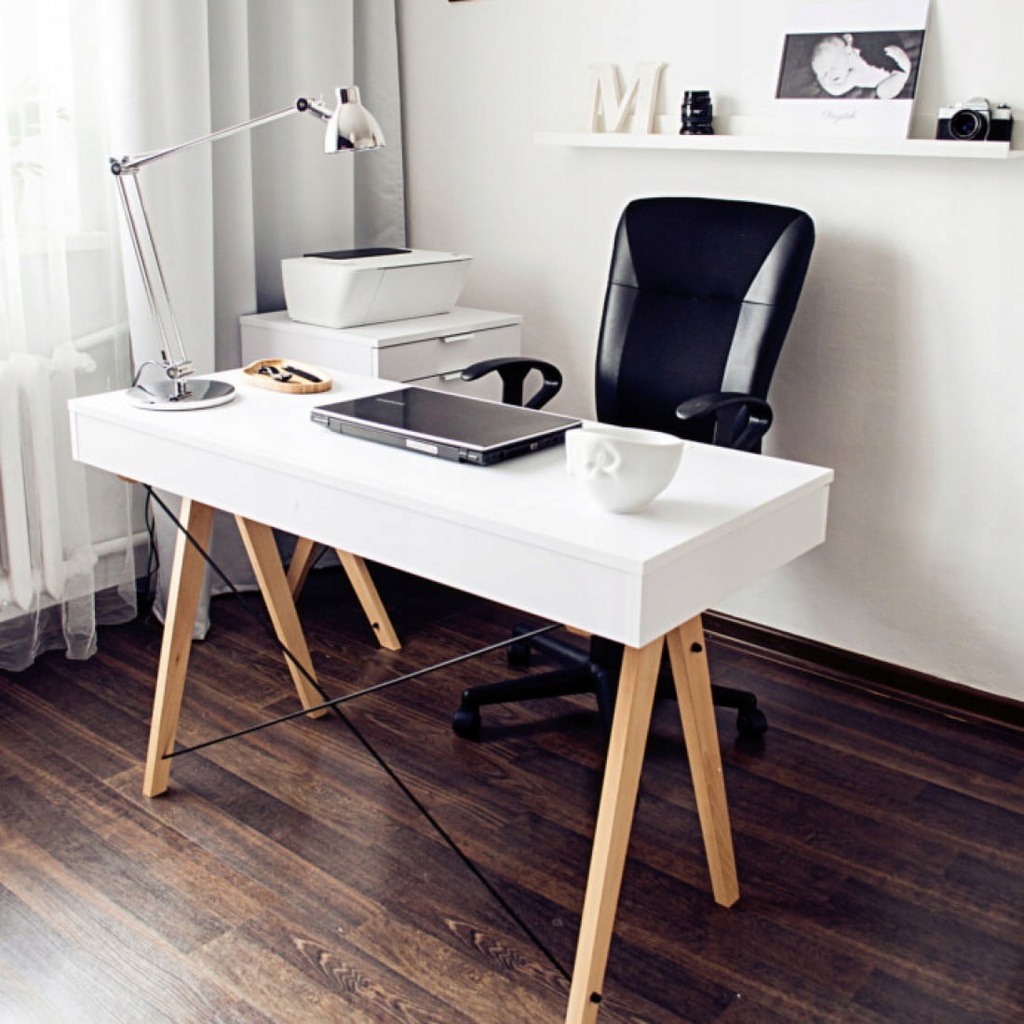 Biurko 100x50cm Szare Nowoczesny Design Minko - 7247989438 - oficjalne ...