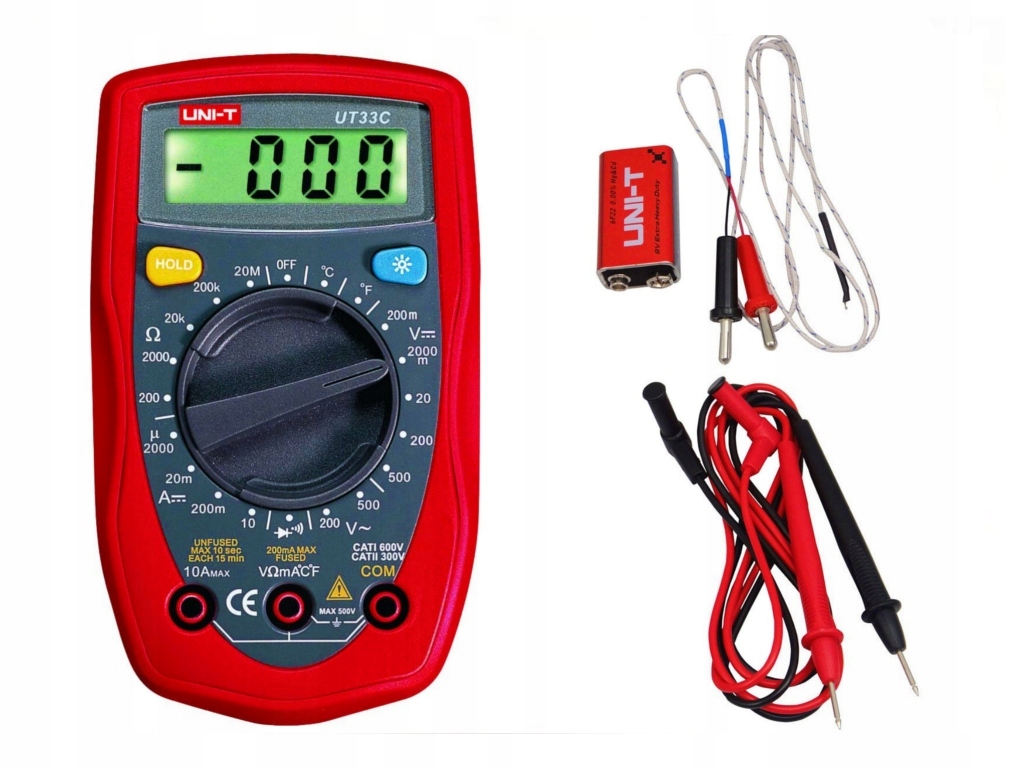 MIERNIK UNIWERSALNY TEMPERATURA UNI-T UT33C UT-33C - 7508642191 - oficjalne archiwum Allegro