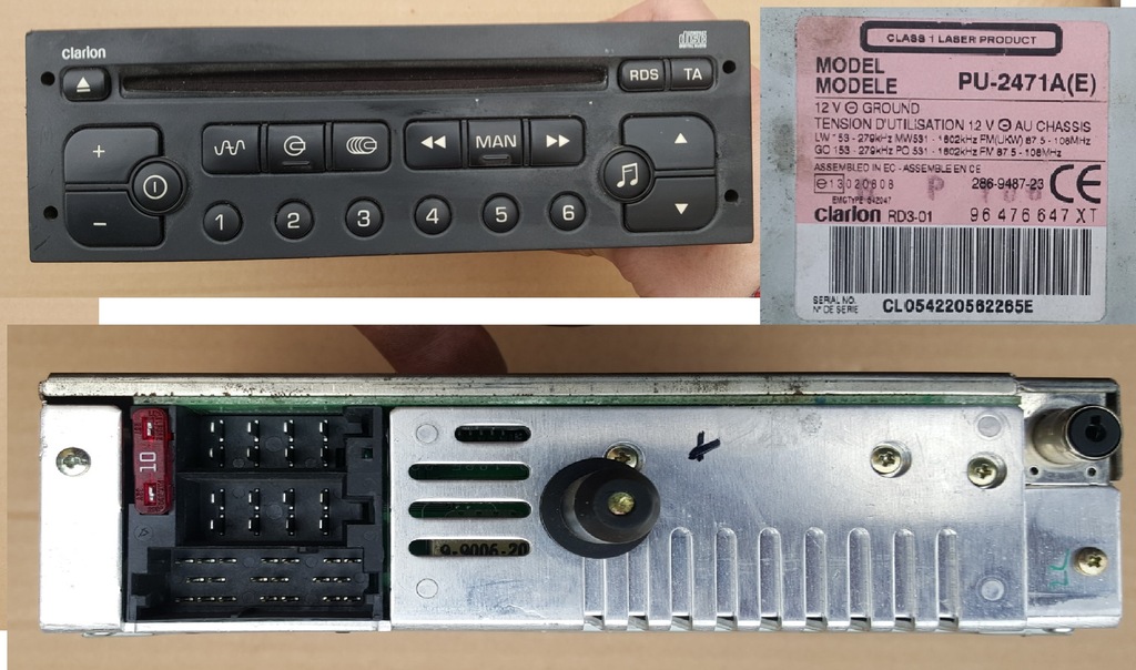 Clarion CD Mechanism Loader 039-1945-20 Peugeot 206 307, 46% OFF