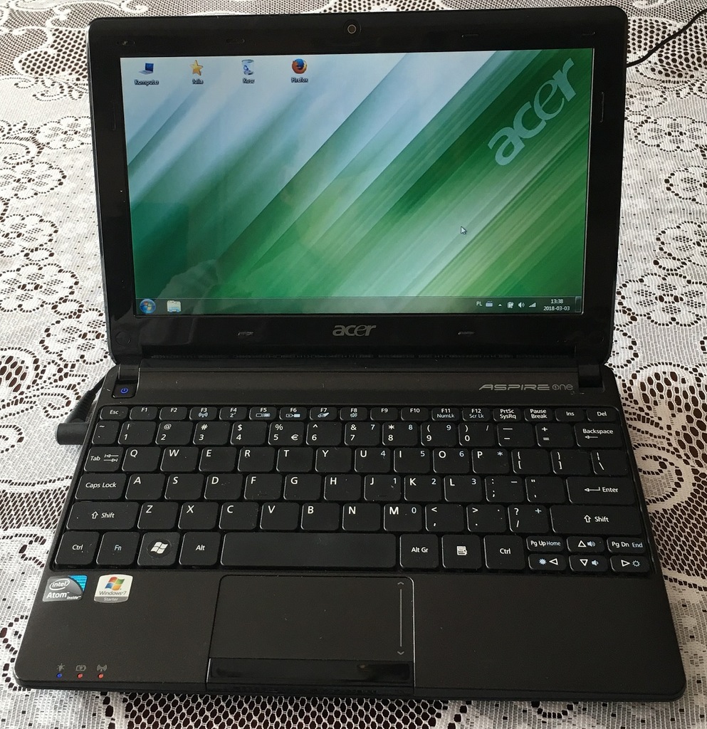 Notebook ACER Aspire One windows 7 - 7215104424 - oficjalne archiwum ...