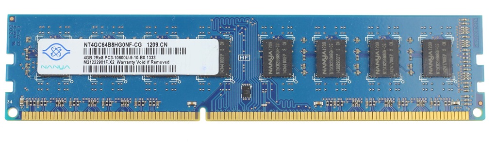 4GB 1333MHz DDR3 NANYA 2Rx8 PC3-10600U 9-10-B0 FV - 7535308625 - oficjalne archiwum Allegro