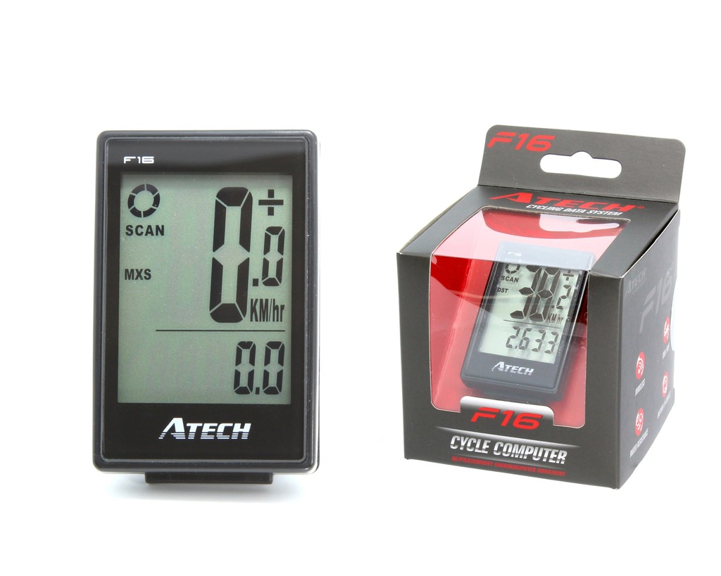 BEZPRZEWODOWY LICZNIK rowerowy komputer ATECH F16 - 7234557184 ...