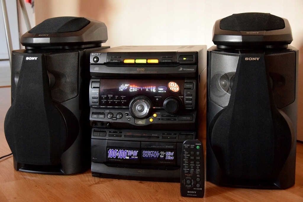 Wieża SONY RX90 4kolumny pilot przewody OKAZJA!! - 7565194814 ...