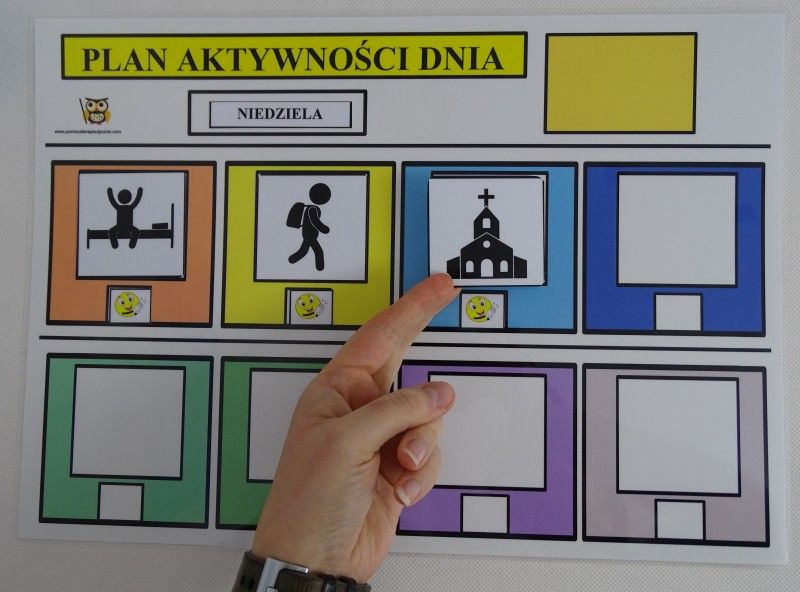 PLAN AKTYWNOŚCI DNIA PIKTOGRAMY AUTYZM 7194507544 - Allegro.pl